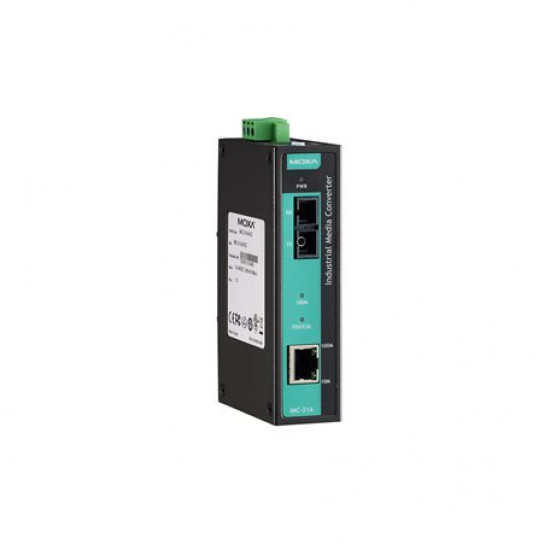 MOXA IMC-21A-M-SC-T Ethernet to Fiber Converter | ManuAuto