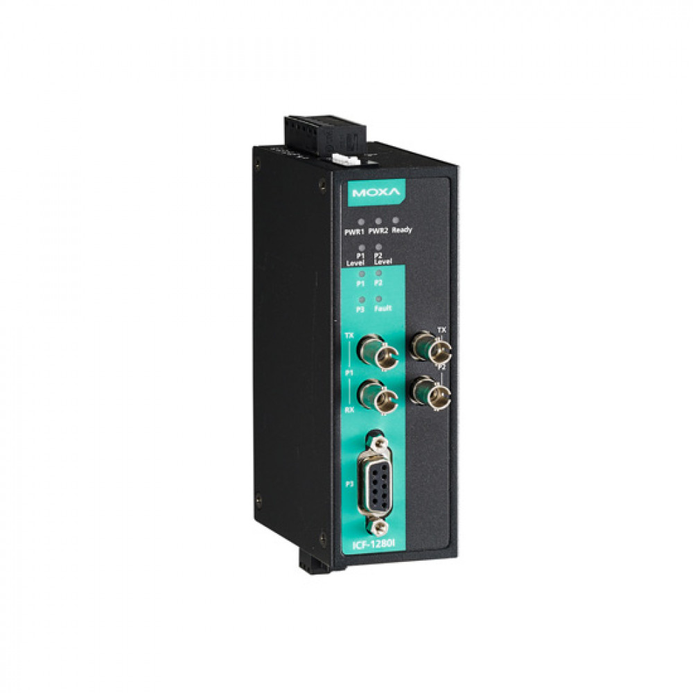 MOXA ICF-1280I-S-ST PROFIBUS to Fiber Converter | ManuAuto