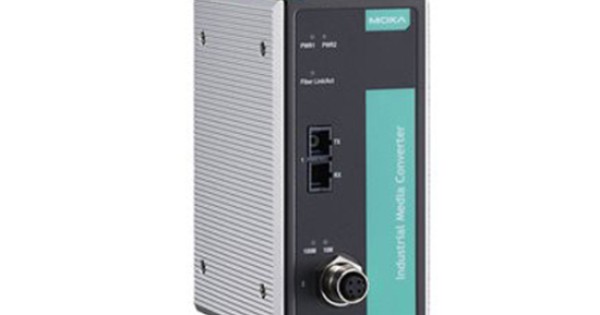 MOXA PTC-101-M12-S-SC-LV-CT-T Ethernet to Fiber Converter | ManuAuto
