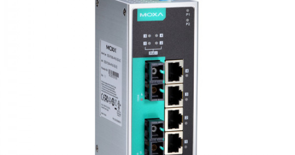 MOXA EDS-P206A-4PoE-SS-SC-T Unmanaged Ethernet Switch | ManuAuto