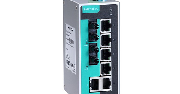 MOXA EDS-208A-MM-ST Unmanaged Ethernet Switch | ManuAuto