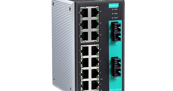 MOXA EDS-316-MM-SC-T Unmanaged Ethernet Switch | ManuAuto